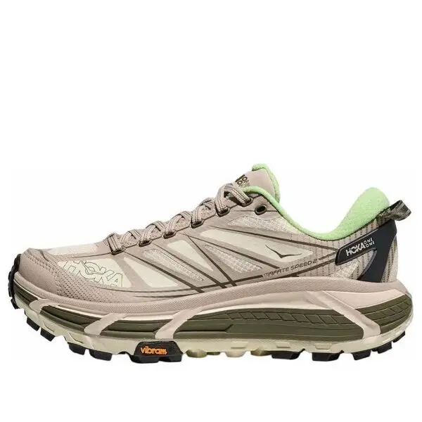 Hoka One One Mafate Speed 2 Athletic Shoes - Putty/eucalyptus
