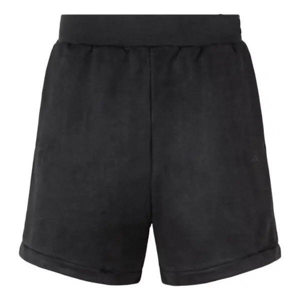Adidas Sueded French Terry Basketball Shorts - Black