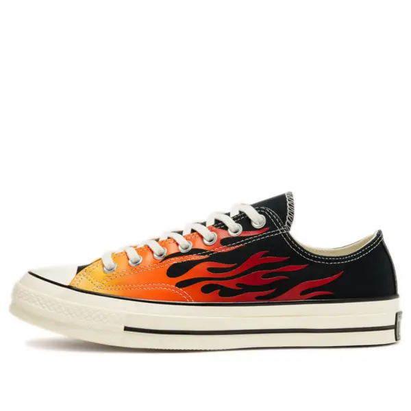 CONVERSE Chuck 70 Low Top Archival Flame Print Sneakers - Black