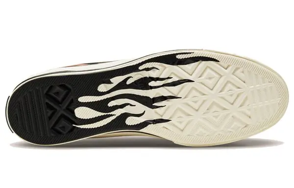 CONVERSE Chuck 70 Low Top Archival Flame Print Sneakers - Black