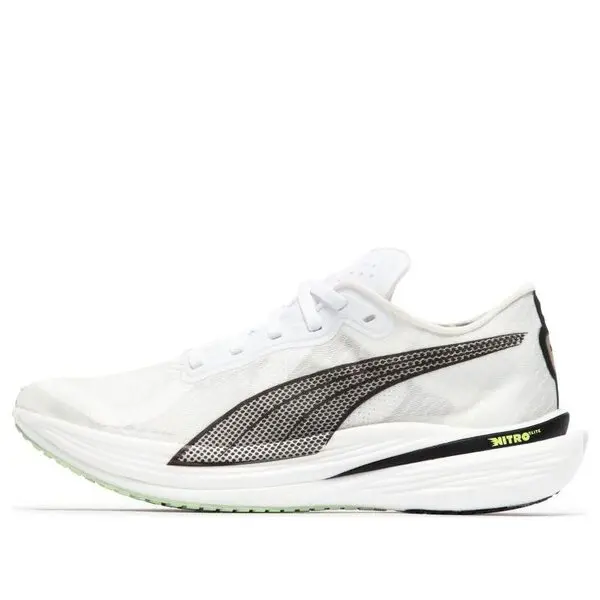 PUMA Deviate Nitro Elite 2 Running Sneakers - White/black/lime