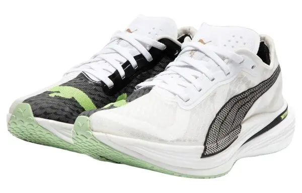 PUMA Deviate Nitro Elite 2 Running Sneakers - White/black/lime