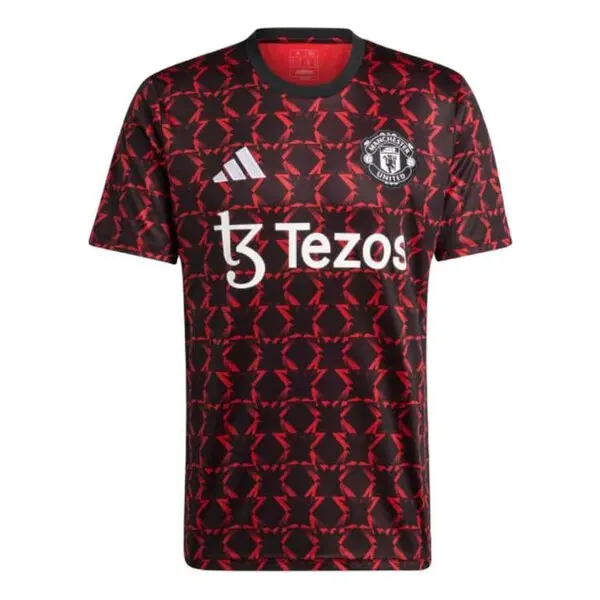 Adidas Manchester United Pre-match Soccer Jersey - Black/red
