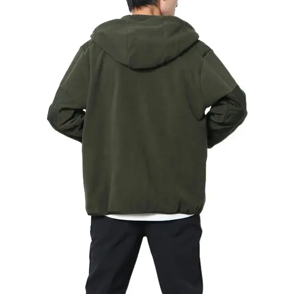 Nike Logo Embroidered Fleece Hooded Jacket