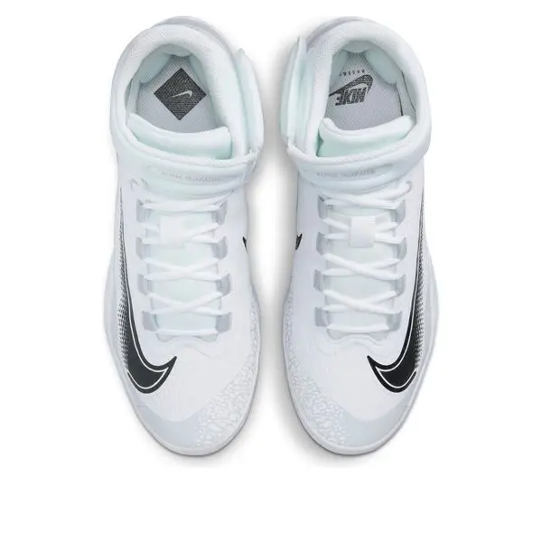 Nike Alpha Huarache Elite 4 Mid Baseball Cleats - Whitegrey