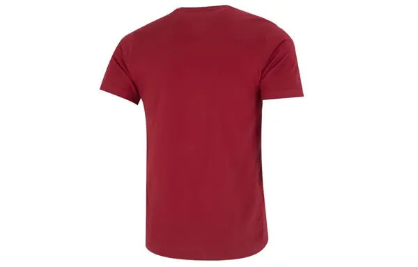 Adidas Oe Tee Alphabet Pattern Round Neck Short Sleeve Wine Red T-shirt