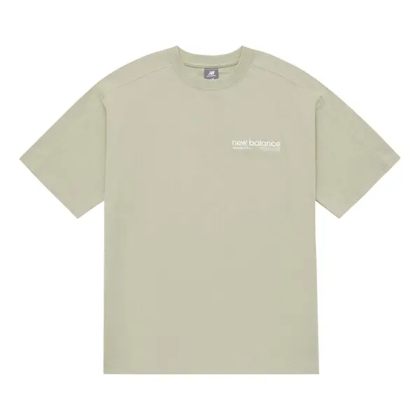 NEW BALANCE Wordmark Logo T-shirt - Khaki Green