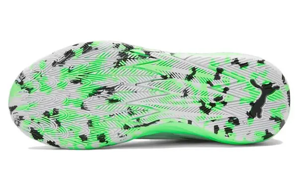 PUMA Mb.02 Lamelo Ball "lamel-o" High Top Athletic Sneakers - Elektro Green/white