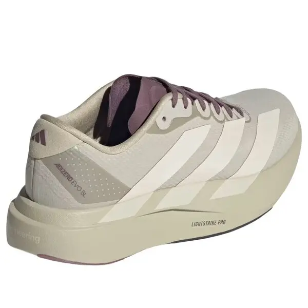 Adidas Adizero Evo Sl Athletic Sneakers - Putty Grey/alumina/shadow Fig