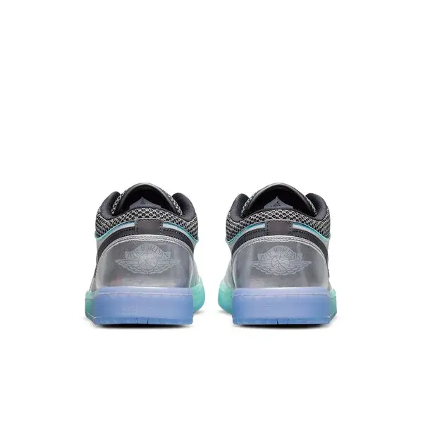 JORDAN 1 Low Se Metallic Silver Gradient - Silver/grey/black