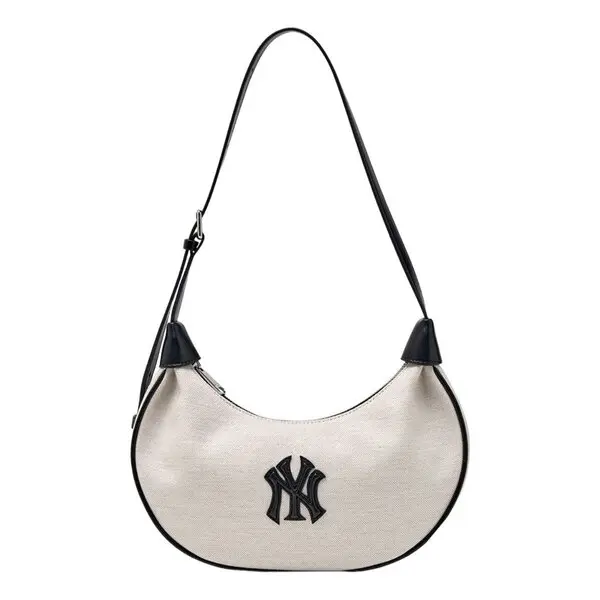 MLB New York Yankees Canvas Shoulder Bag - White