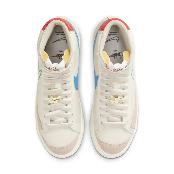 Nike Blazer Mid '77 Se "first Use" Sneakers - Cream/blue/orange