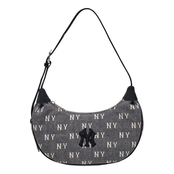 MLB Shoulder Bag With Monogram Detail - Black