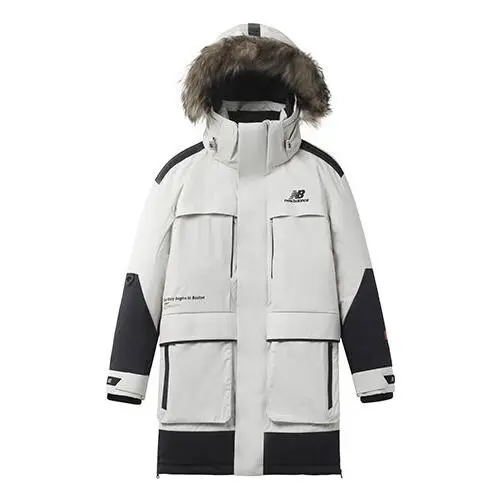 NEW BALANCE Down Cotton Parka - White/black
