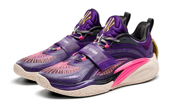 ANTA Kai 1 "artist On Court" Athletic Sneakers - Purple/pink/black Ash