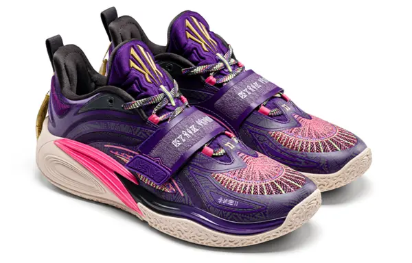 ANTA Kai 1 "artist On Court" Athletic Sneakers - Purple/pink/black Ash