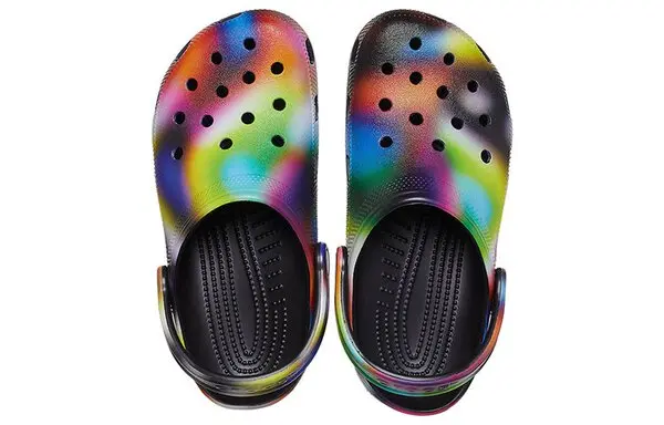 CROCS Classic Multi-color Clogs - Black
