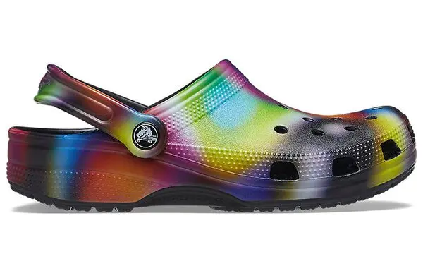 CROCS Classic Multi-color Clogs - Black