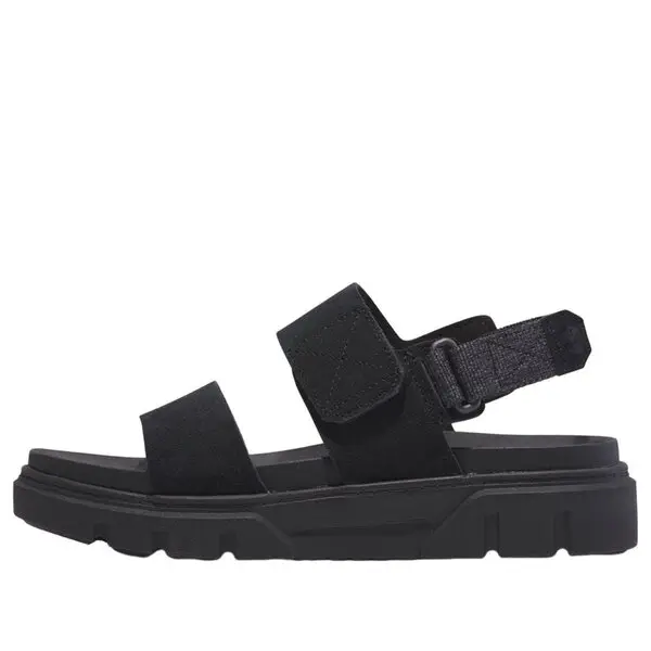 Timberland Greyfield 2 Back Strap Sandals - Black Suede