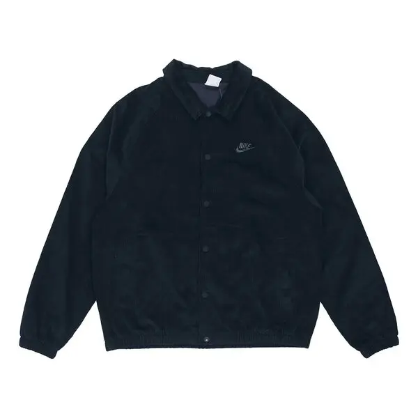 Nike Stack Logo Casual Corduroy Jacket Autumn Black - Default Color