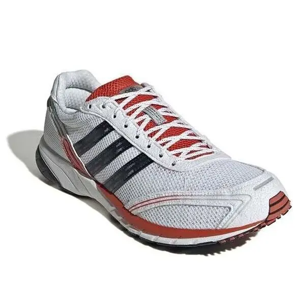 Adidas Adizero Adios Athletic Sneakers - Cloud White/preloved Red/core Black