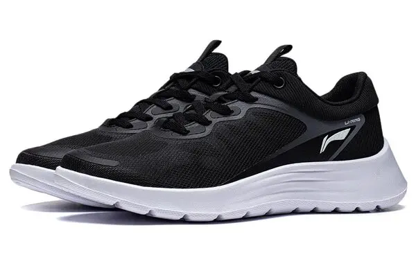 LI-NING Light Feather Sneakers - Black/white