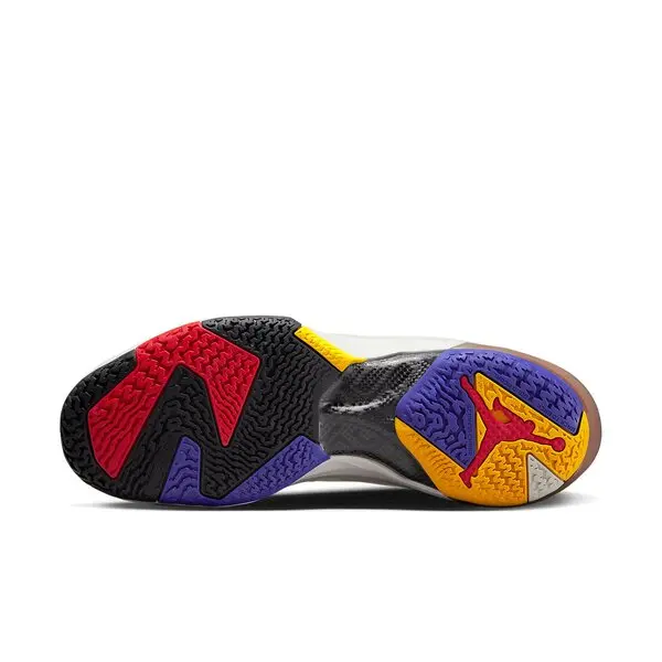 JORDAN 37 Pf "beyond Borders" Sneakers - Light Bone/fire Red/black