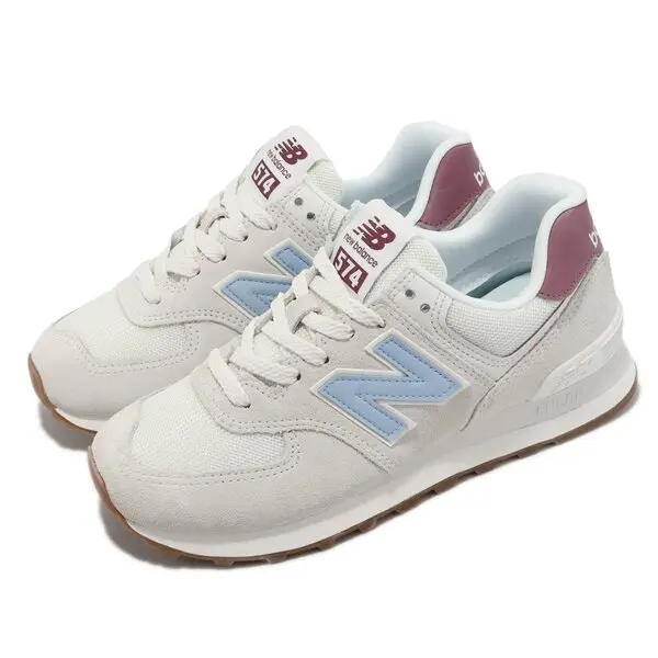 NEW BALANCE 574 Low Top Sneakers - Graybluepink