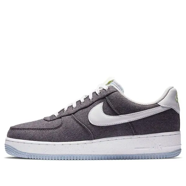 Nike Force 1 Low '07 Recycled Canvas Sneakers - Iron Grey/white/barely Volt