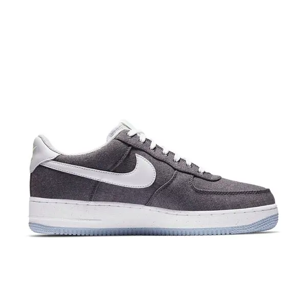 Nike Force 1 Low '07 Recycled Canvas Sneakers - Iron Grey/white/barely Volt