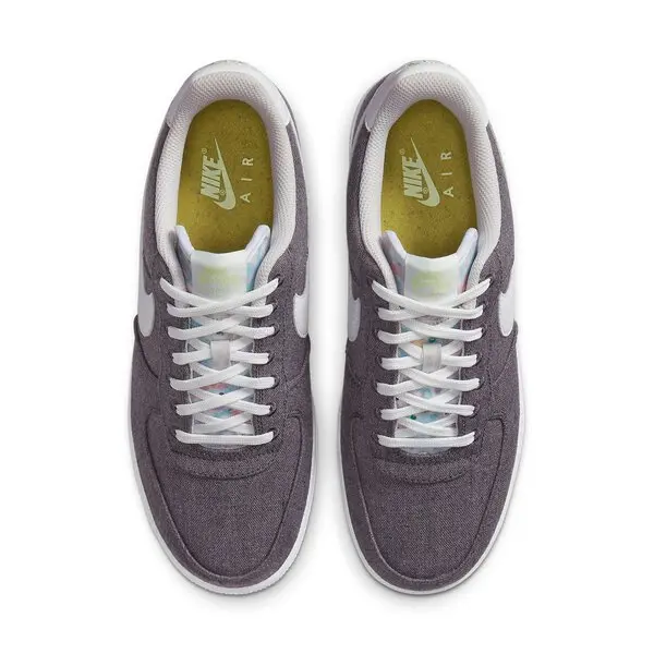 Nike Force 1 Low '07 Recycled Canvas Sneakers - Iron Grey/white/barely Volt