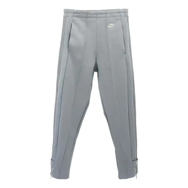 Nike Solid Color Logo Embroidered Casual Sports Pants 'gray