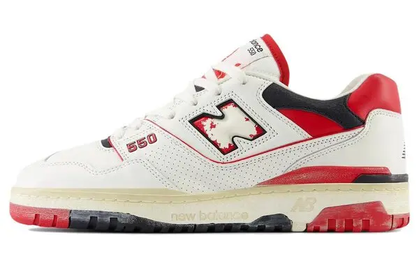 NEW BALANCE 550 Sneakers - White/red/black