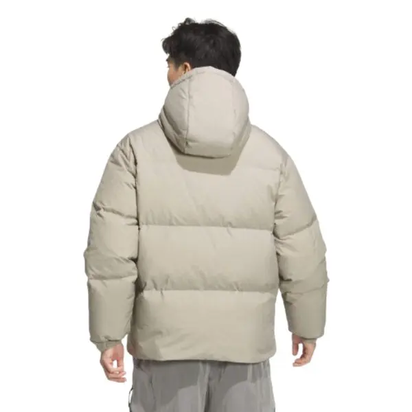 Adidas Down Jacket With Adjustable Hood And Hem - Beige