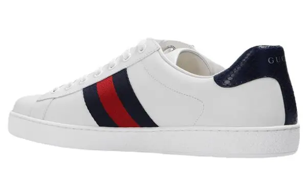 Gucci Ace Leather Sneakers - White/blue/red