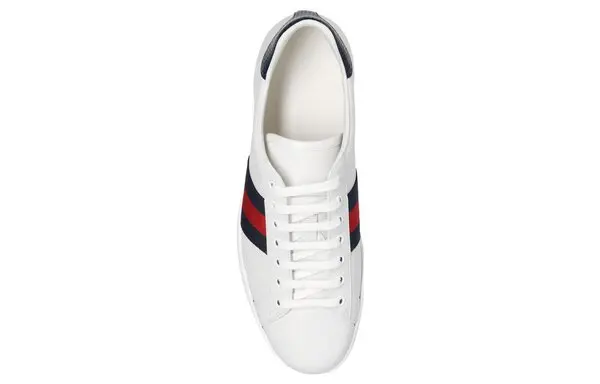 Gucci Ace Leather Sneakers - White/blue/red