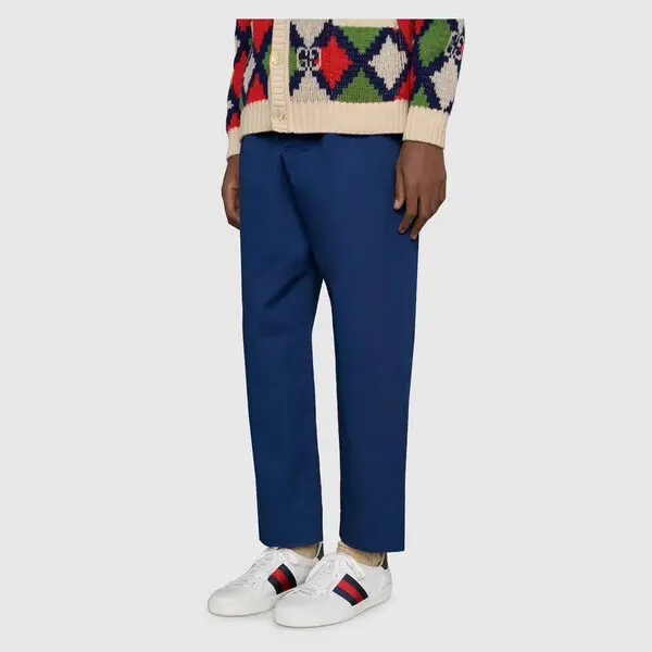 Gucci Ace Leather Sneakers - White/blue/red