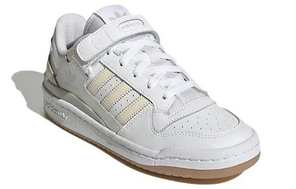 Adidas Forum Low Ecru Tint Gum Sneakers - White
