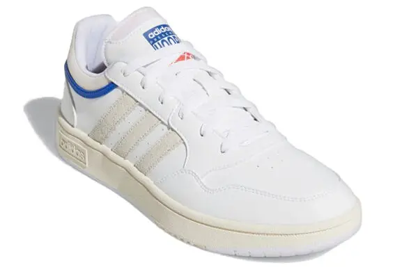 Adidas Hoops 3.0 Low Top Sneakers - White/blue