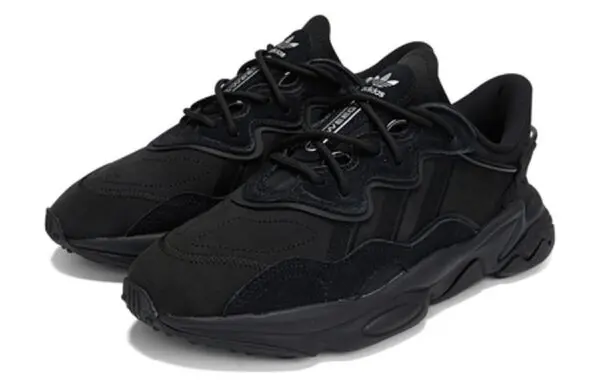 Adidas Ozweego Lace-up Sneakers - Core Black/core Black/silver Metallic