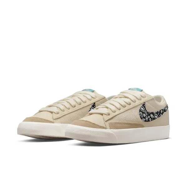 Nike Blazer Low '77 Vintage Paisley Swoosh Sneakers - White