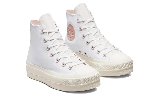 CONVERSE Chuck Taylor All Star Lift High Top Sneakers - White/pink
