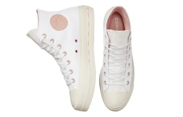 CONVERSE Chuck Taylor All Star Lift High Top Sneakers - White/pink