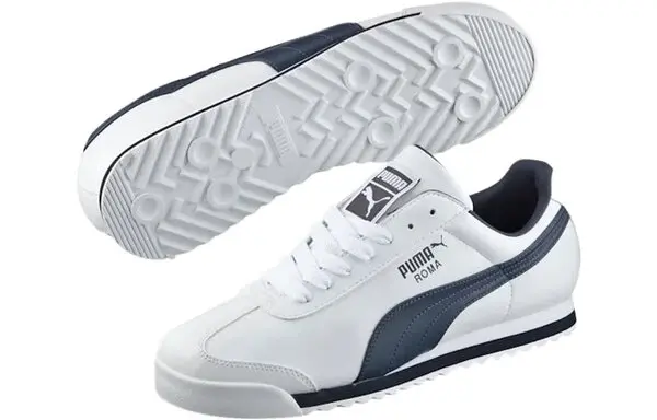PUMA Roma Basic Low Top Sneakers - White/blue