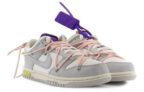 Nike X Off-white Dunk Low "the 50" Collection Lot 24 Of 50 - Gray/white