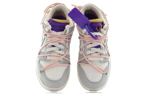 Nike X Off-white Dunk Low "the 50" Collection Lot 24 Of 50 - Gray/white