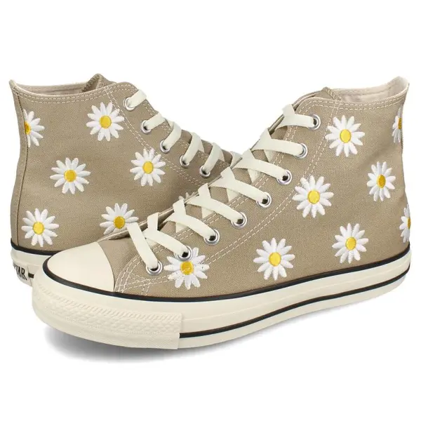 CONVERSE Chuck Taylor All Star High Top Floral Sneakers - Beige/white