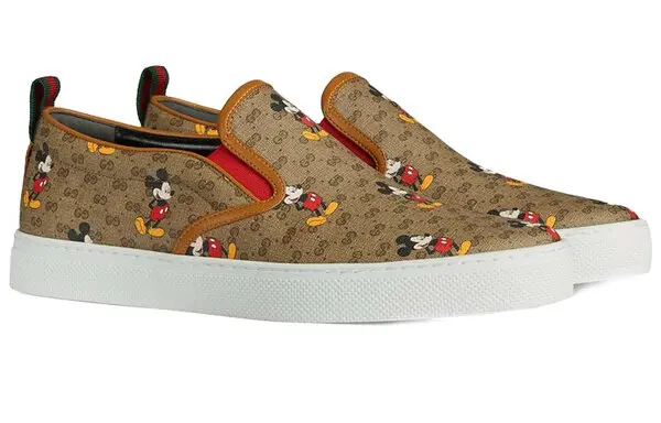 Gucci Disney X Gg Supreme Slip-on 'mickey Mouse - Brown