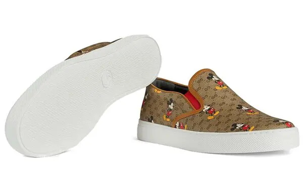 Gucci Disney X Gg Supreme Slip-on 'mickey Mouse - Brown
