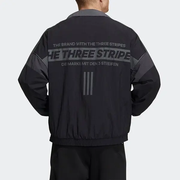 Adidas Contrast Color Stitching Long Sleeve Track Jacket